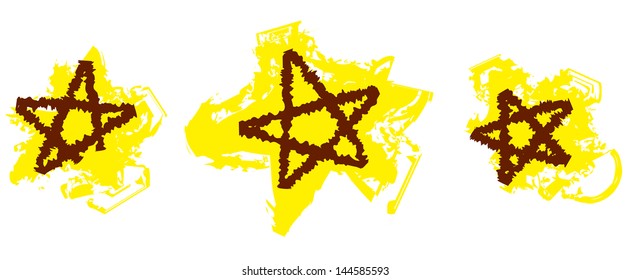 Vector Illustration Three Stars Stock Vector (Royalty Free) 144585593 ...