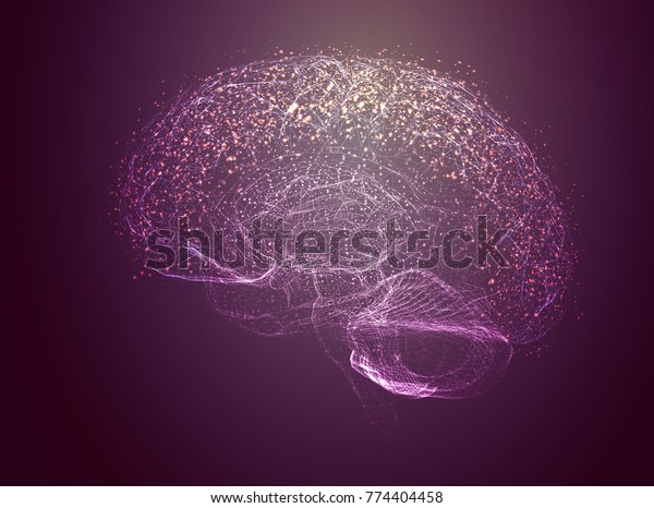 Vector Illustration Threedimensional Brain On Dark : image vectorielle ... Vector Illustration Threedimensional Brain On Dark : image vectorielle ...