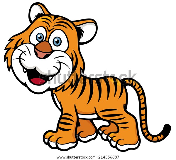 Vector illustration of Tiger cartoon