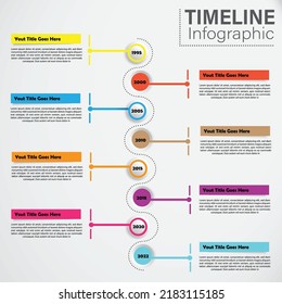 Vector Illustration Timeline Infographic Report 8 Stock Vector (Royalty ...
