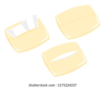 Vector Illustration Tissue Paper Pocket Tissue Stock Vector (Royalty ...