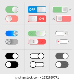Vector Illustration Toggle Enable Disable App Stock Vector (Royalty ...