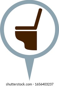 Vector Illustration Toilet Map Icon Stock Vector (Royalty Free ...