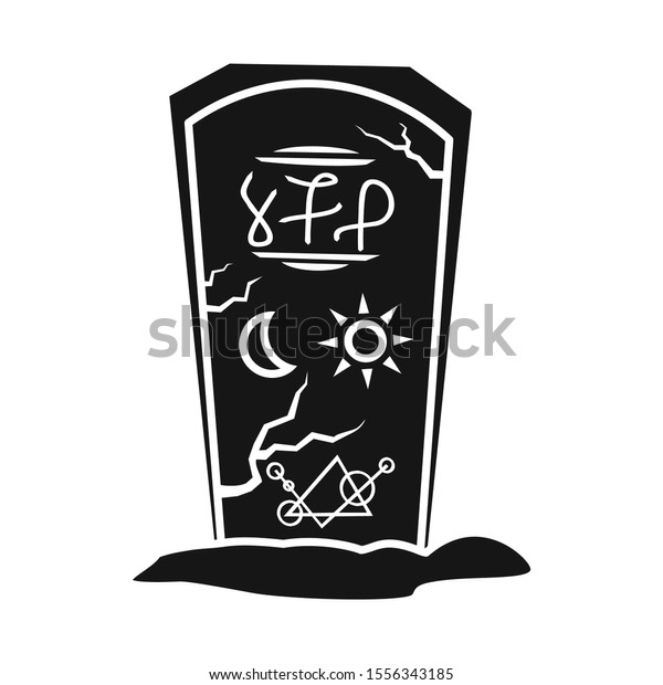 Vector Illustration Tombstone Stone Logo Web Stock Vector (Royalty Free ...