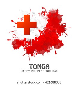 Vector Illustration Tonga Independence Day Stock Vector (Royalty Free ...