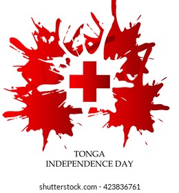 Vector Illustration Tonga Independence Day Stock Vector (Royalty Free ...