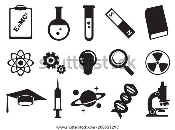 Vector Illustration Tools Symbols Science Education: เวกเตอร์สต็อก ...