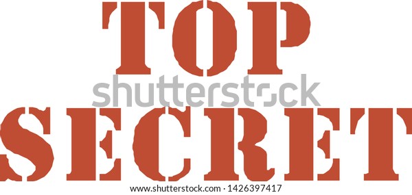 Vector Illustration Top Secret Square Sticker Stock Vector (Royalty ...