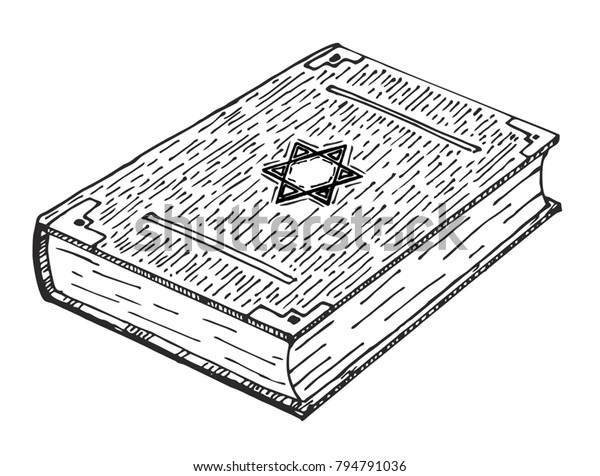 Vector Illustration Torah Book Torah Tanakh Stock Vector (Royalty Free ...