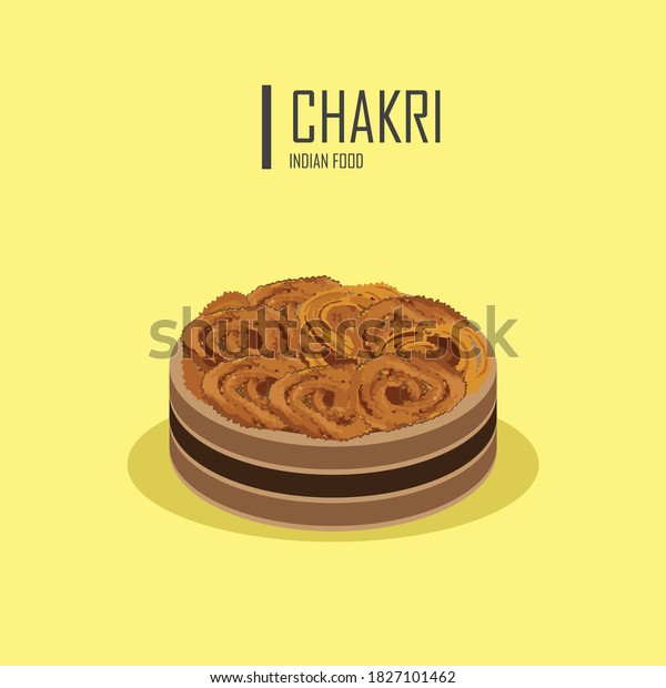 Vector Illustration Traditional Chakri Indian Food Stock Vector ...