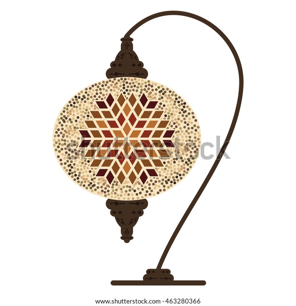 Vector Illustration Traditional Turkish Table Lamp Stock Vector ...