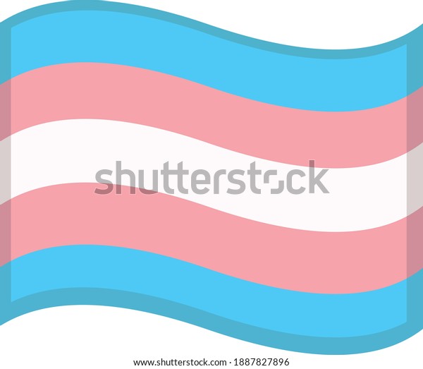 Vector Illustration Transgender Flag Emoticon Stock Vector (Royalty ...