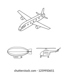 Vektor Stok Vector Illustration Transport Object Icon Set (Tanpa ...