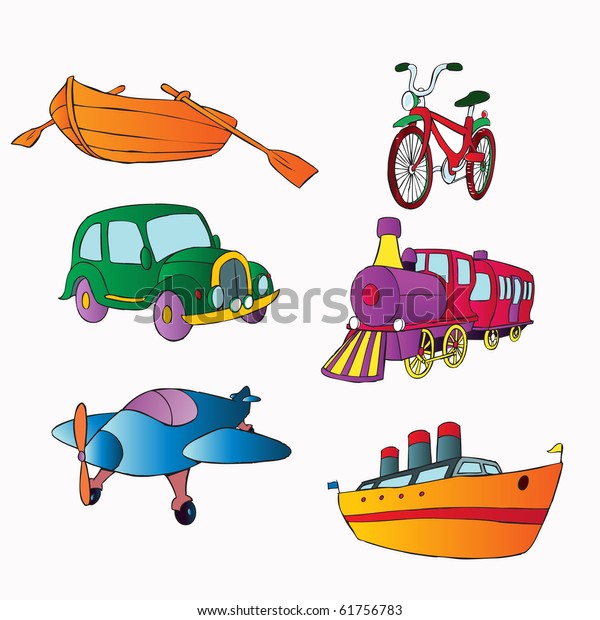 vector illustration, transportation, cartoon concept, white background