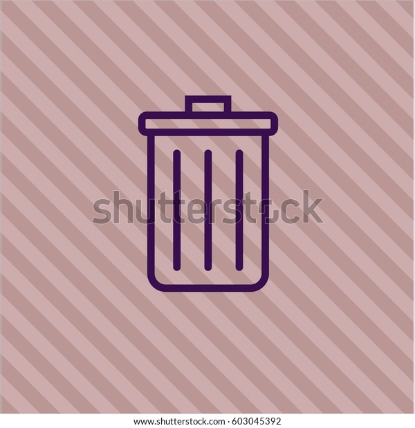 Vector Illustration Trash Can Vector Symbol Stock Vector (Royalty Free ...