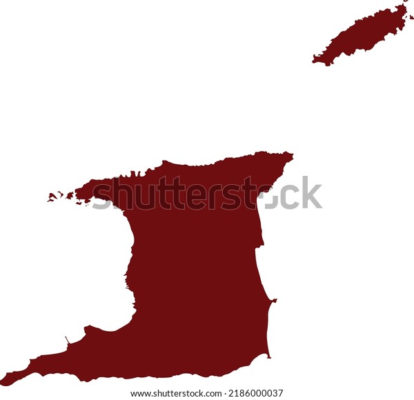 Vector Illustration Trinidad Tobago Map 库存矢量图（免版税）2186000037 | Shutterstock