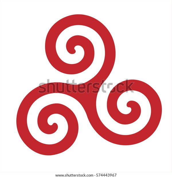 Vector Illustration Triskel Symbol Triskelion Shield: vector de stock ...