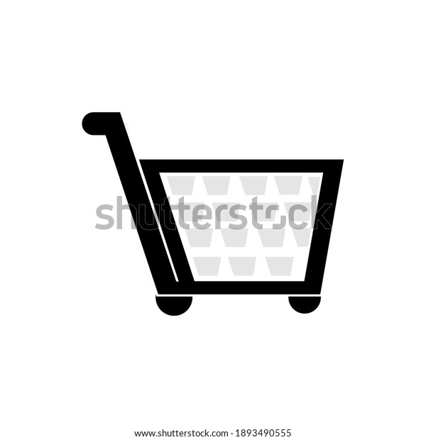 Vector Illustration Troly Basket Icons Logos Stock Vector (Royalty Free ...