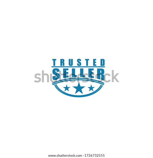 Vector Illustration Trusted Seller Logo Stars Stock Vector (Royalty ...