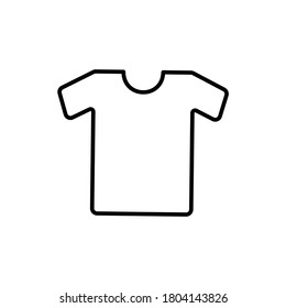 Vector Illustration Tshirt Black Line Isolated Stock Vector (Royalty ...