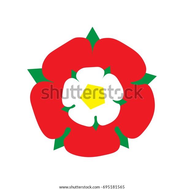 Vector Illustration: Tudor Rose made in a flat icon style. England ...