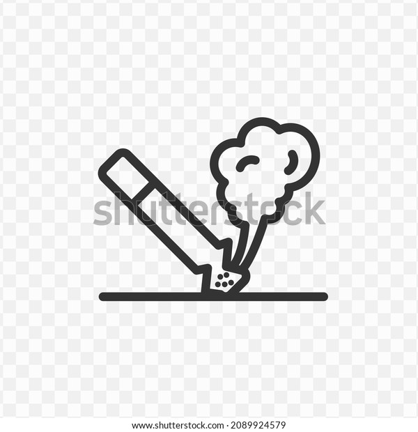 Vector Illustration Turn Off Cigarettes Icon Stock Vector (Royalty Free ...