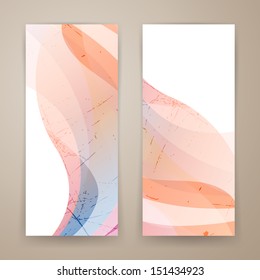 Vector Illustration Two Abstract Banners Stock Vector (Royalty Free ...