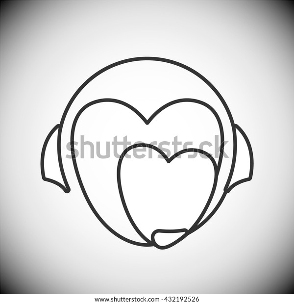 Vector Illustration Two Hearts Headset Icon Stock Vector (Royalty Free ...