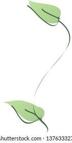 Vector Illustration Two Leaves Stock Vector (Royalty Free) 137633327 ...