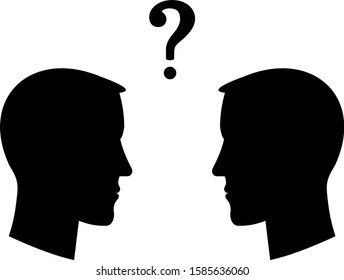 Vector Illustration Two Men Two Male Stock Vector (Royalty Free ...
