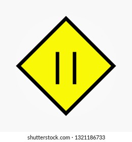 Vector Illustration Two Way Yellow Sign Stock Vector (Royalty Free ...