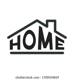 Vector Illustration Typographic Logo Word Home Stock Vector (Royalty ...
