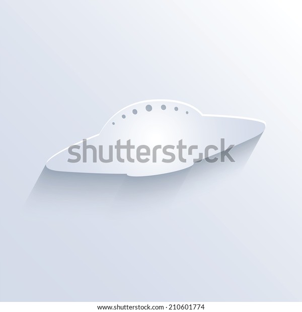 Vector Illustration Ufo Icon Shadow Stock Vector (Royalty Free ...