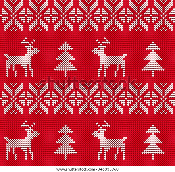 Vector Illustration Ugly Sweater Seamless Pattern Stock Vector (Royalty ...