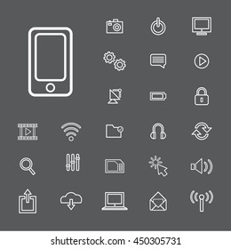 Vector Illustration Ui Technology Icon Concept Stock Vector (Royalty ...