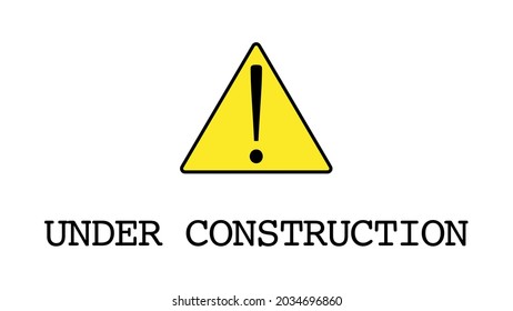 Vector Illustration Under Construction Sign Stock Vector (Royalty Free ...