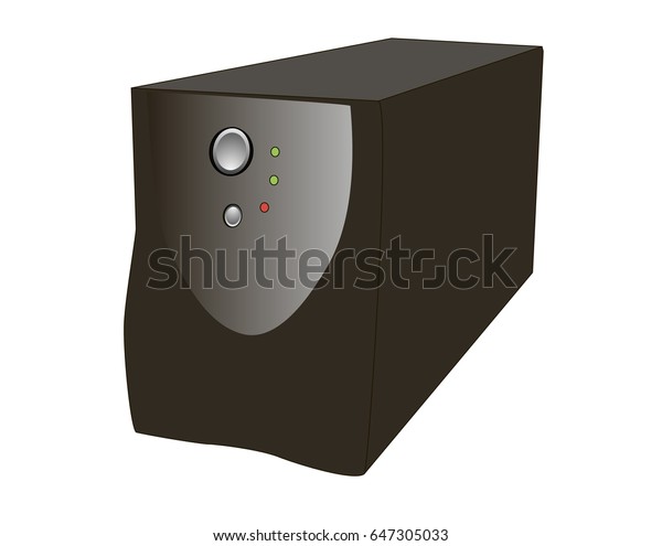 Vector Illustration Uninterruptible Power Supply On Stock Vector ...