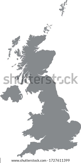 Vector Illustration United Kingdom Map Stock Vector (Royalty Free ...