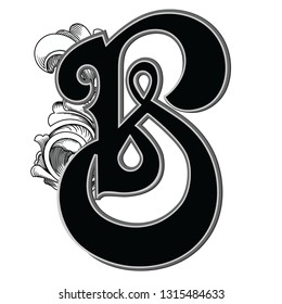 Vector Illustration Uppercase Ancient Letter B Stock Vector (Royalty ...