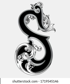Vector Illustration Uppercase Letter Decorations Isolated Stock Vector ...