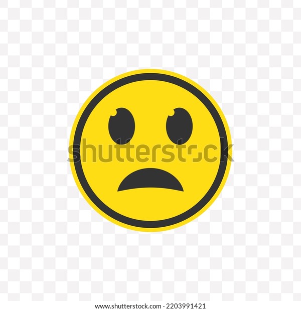 Vector Illustration Upset Emoticons Colored Icons Stock Vector (Royalty ...