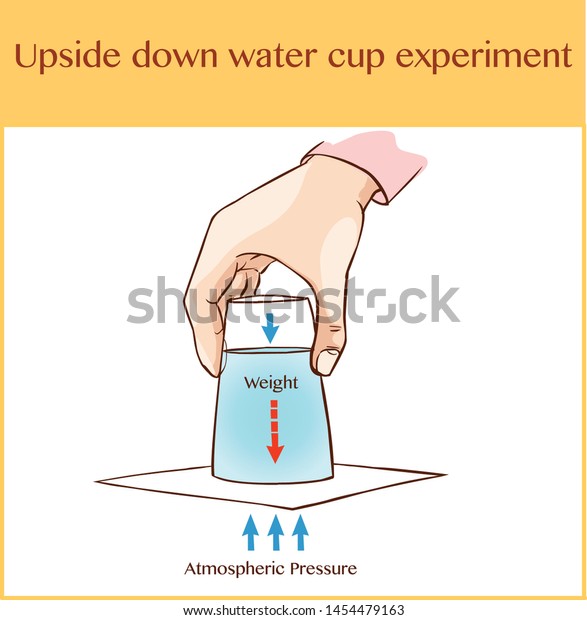 Vector Illustration Upside Down Water Cup Stock Vector (Royalty Free ...