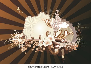 Vector Illustration Urban Retro Styled Background Stock Vector (Royalty ...