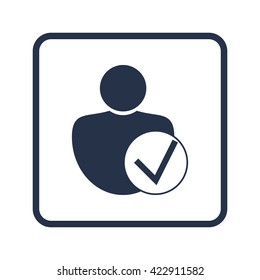 Vector Illustration User Accept Icon Premium Stock Vector (Royalty Free ...