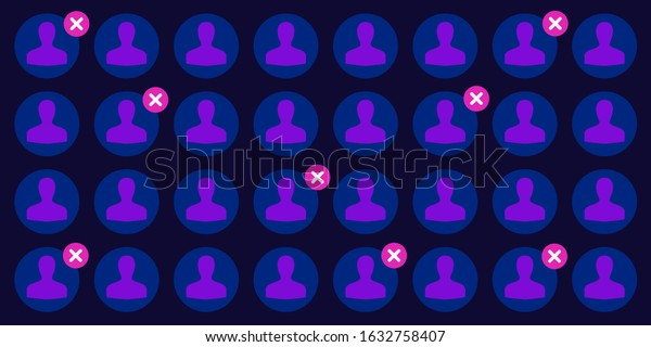 Vector Illustration User Profile Pictures Red Stock Vector (Royalty ...