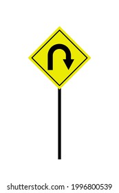 Vector Illustration Uturn Symbol Stock Vector (Royalty Free) 1996800539 ...