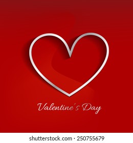 Vector Illustration Valentine Day Red Background Stock Vector (Royalty ...