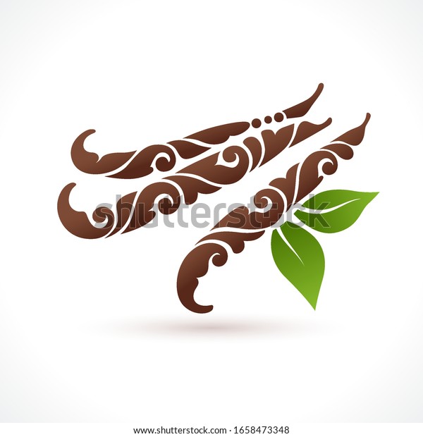Vector Illustration Vanilla Symbol Icon Package Stock Vector (Royalty ...