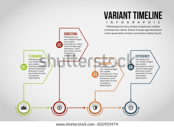 Vector Illustration Variant Timeline Infographic Design Stock Vector ...