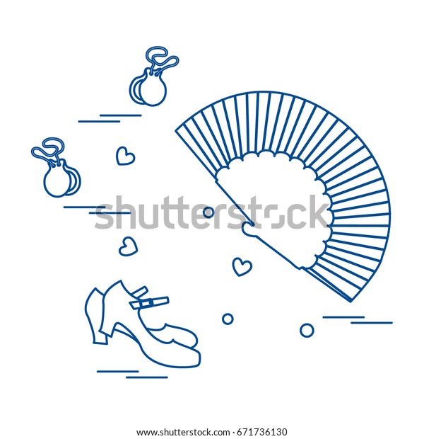 Vector Illustration Various Symbols Dance Culture Stock Vector (Royalty ...